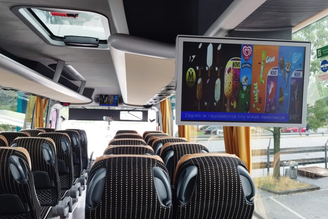 Novi dragulj oglašavanja: ekran u autobusu - Mandis